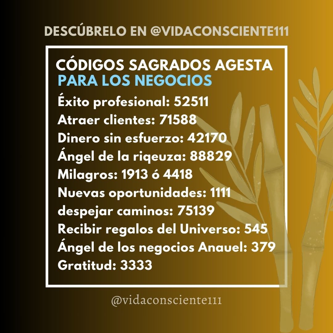 Códigos sagrados de Agesta para los negocios – Vida consciente